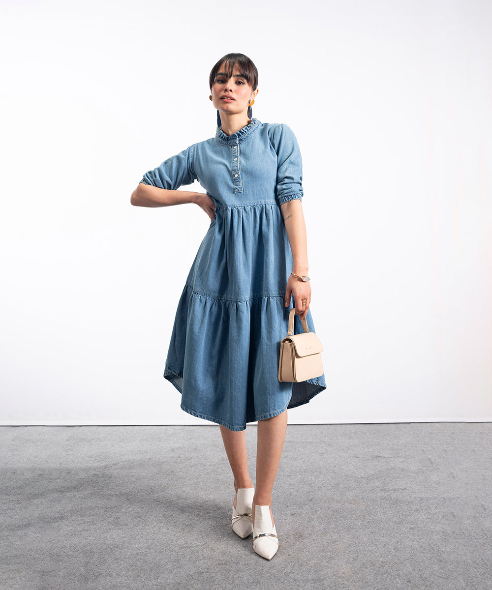 Denim Tier Frock – Halo Retail